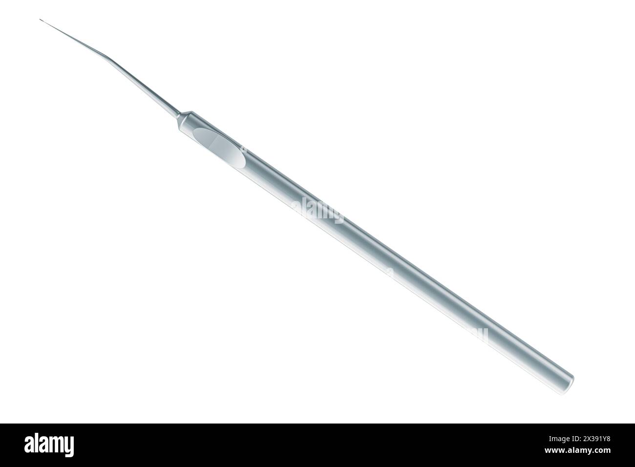 Dental tool, dental explorer probe. 3D rendering isolated on white ...