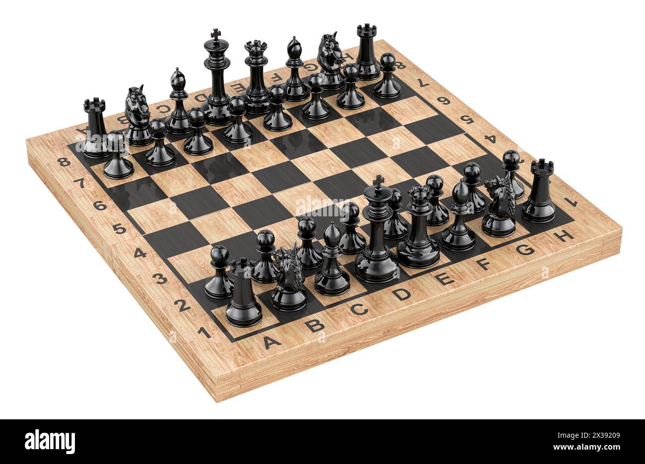Chess, black figures against black. Internal conflict or civil war ...
