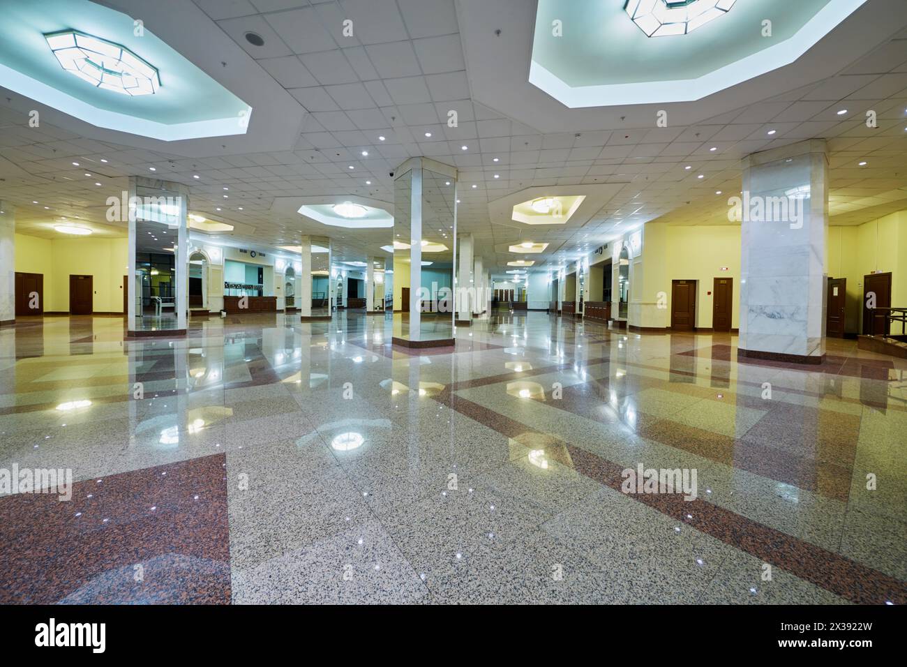 MOSCOW, RUSSIA - OCT 26, 2016: Hall interior of Lomonosovsky building ...