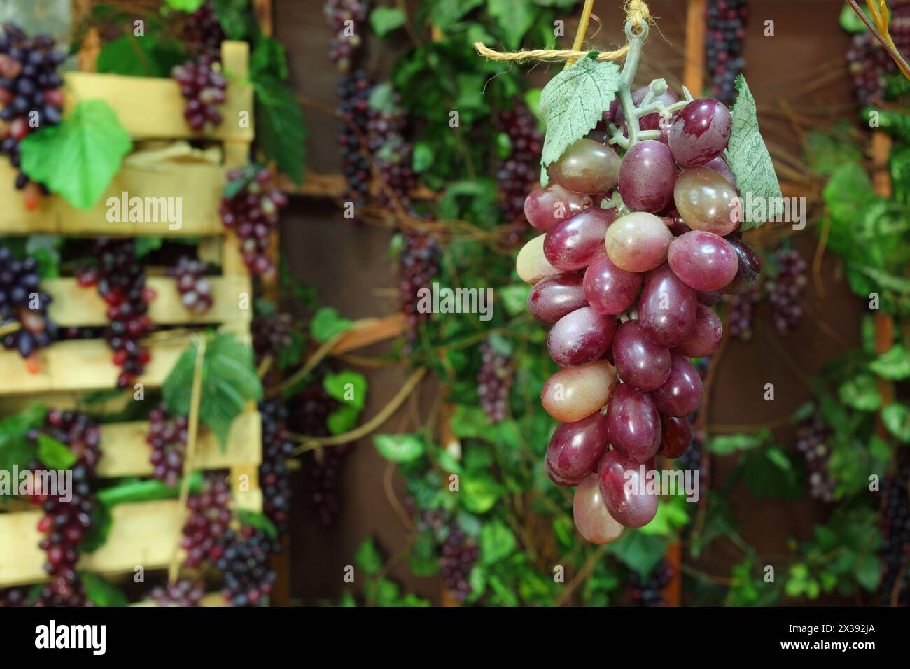 Bunch of artificial grapes hi-res stock photography and images - Alamy