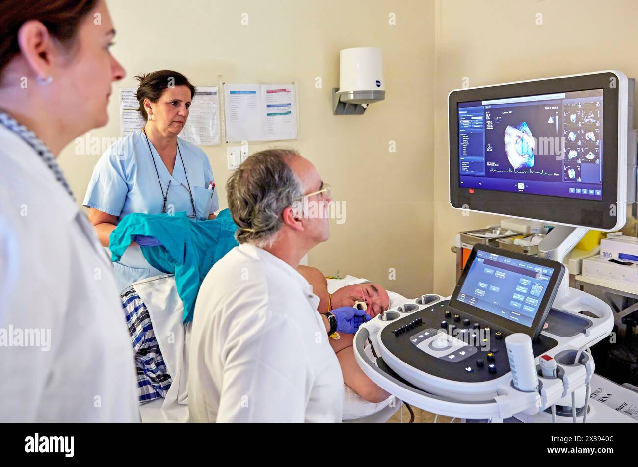 3D cardiac ultrasound, Hospital Donostia, San Sebastian, Gipuzkoa ...