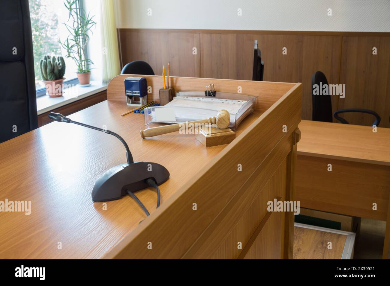 Microphone courtroom hi-res stock photography and images - Alamy