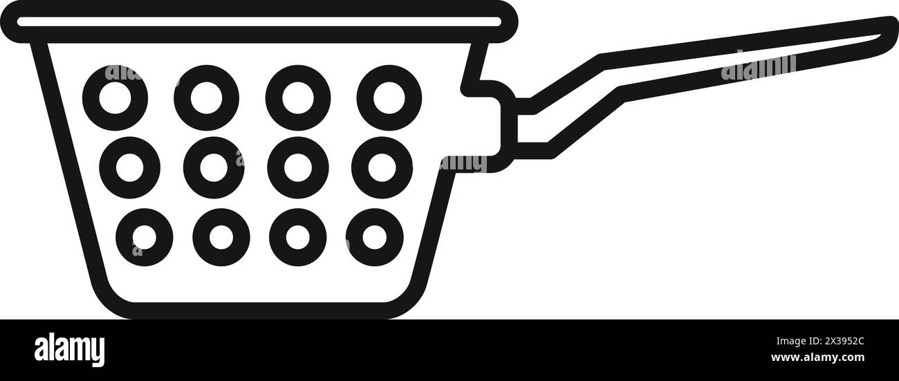 New model colander icon outline vector. Cooking element. Drain object ...
