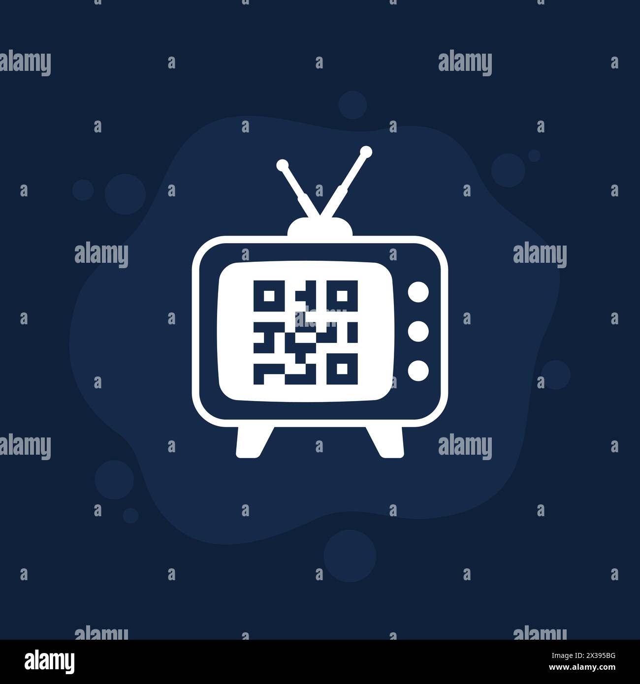 old tv and qr code icon, vector Stock Vector Image & Art - Alamy