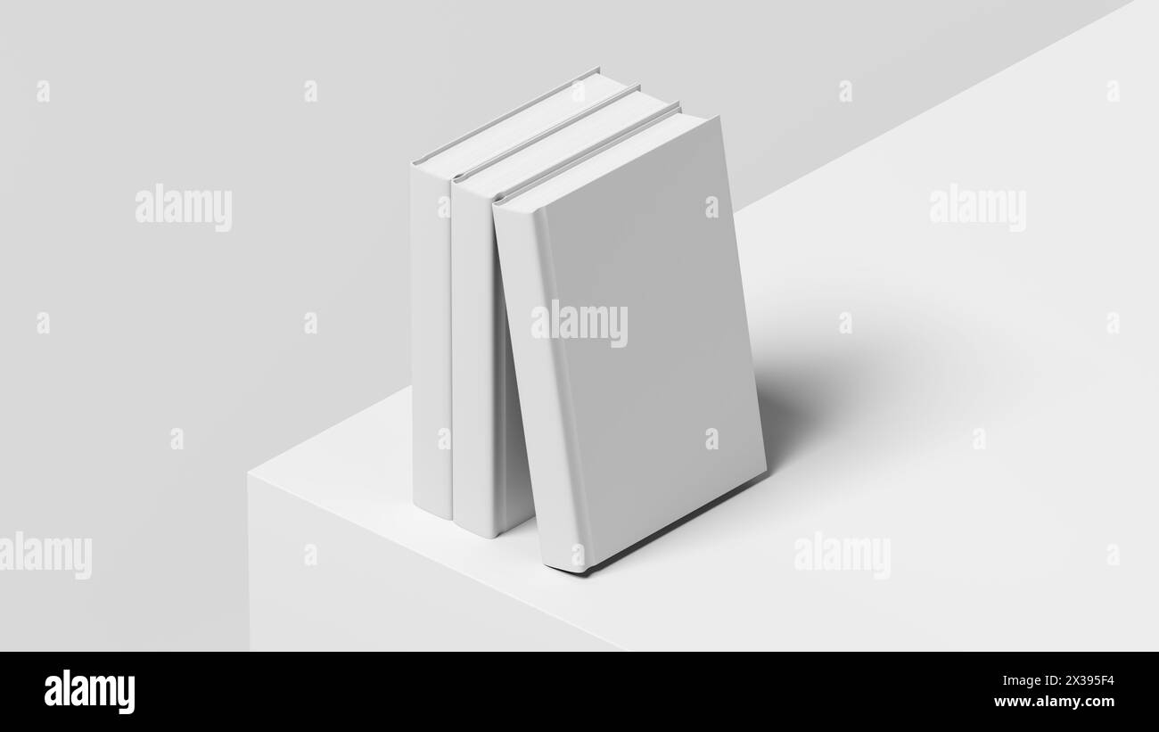 Blank book standing on white hi-res stock photography and images - Alamy