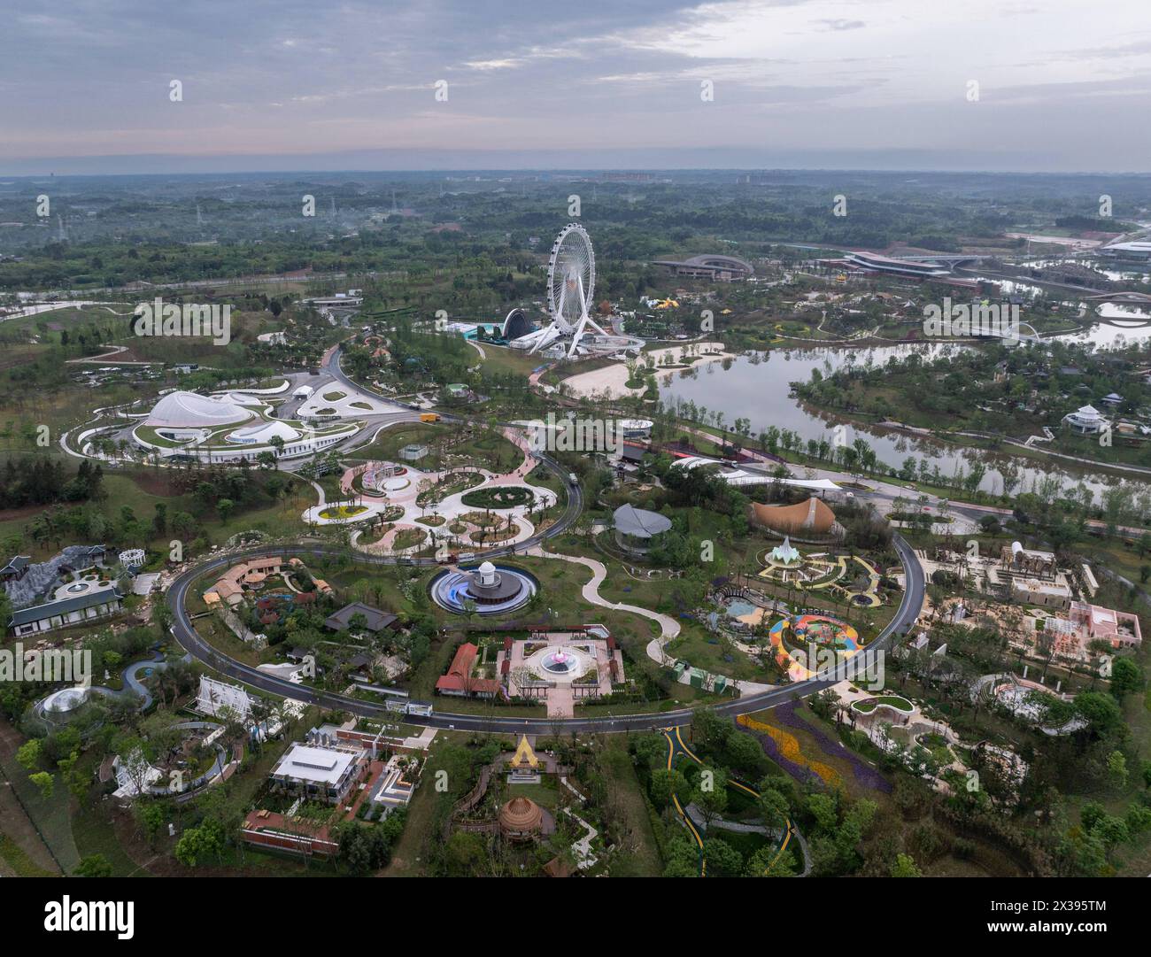 Chengdu. 22nd Apr, 2024. An aerial drone photo taken on April 22, 2024 ...