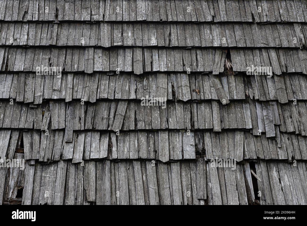 Perspective wood roof texture - Old wooden roof texture Stock Photo - Alamy