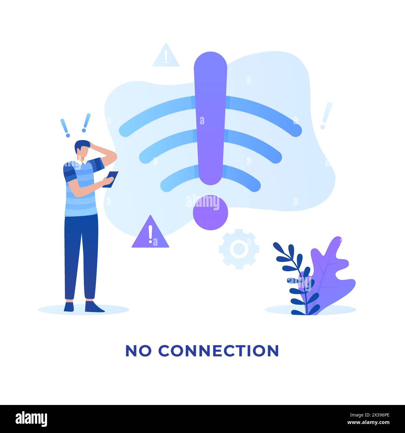 Connection disconnection connected disconnected Stock Vector Images - Alamy