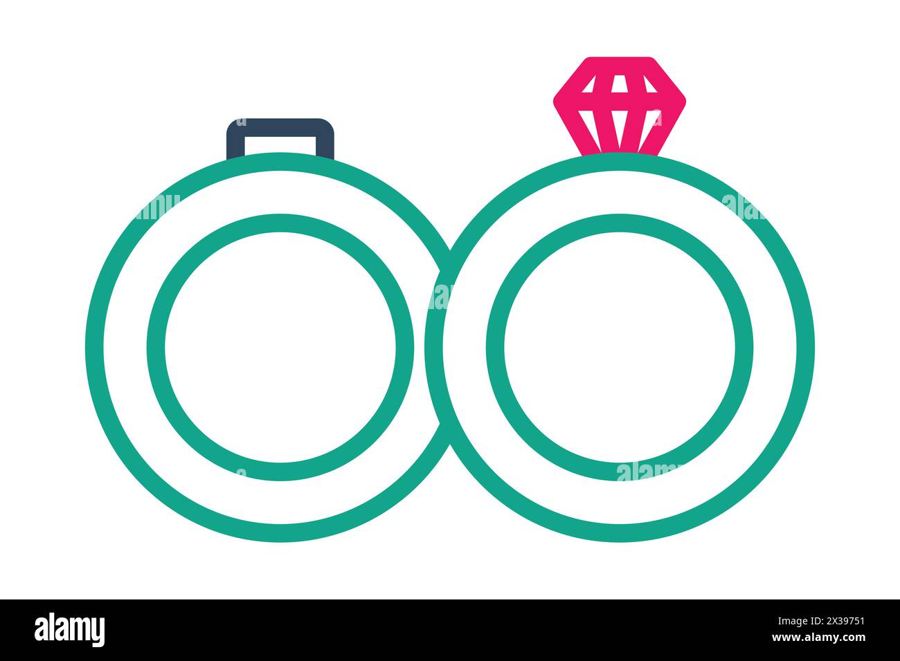 wedding ring icon. line icon style. wedding element illustration Stock ...