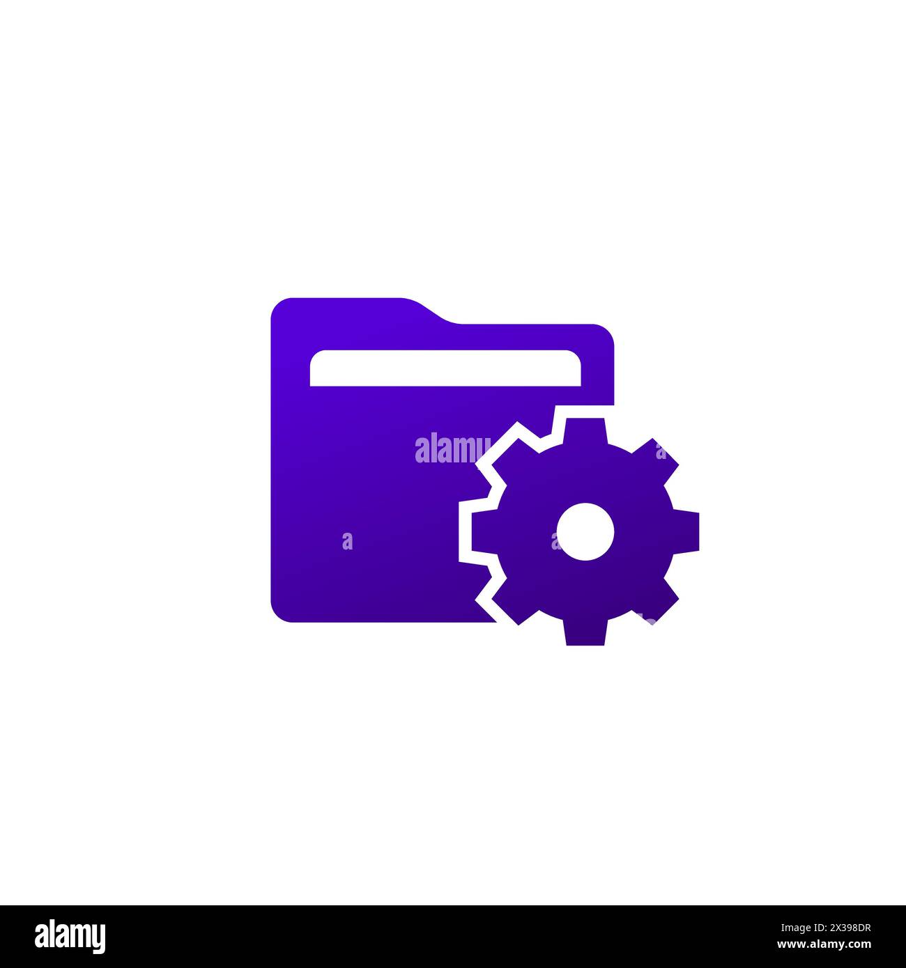 folder settings icon, vector pictogram Stock Vector Image & Art - Alamy