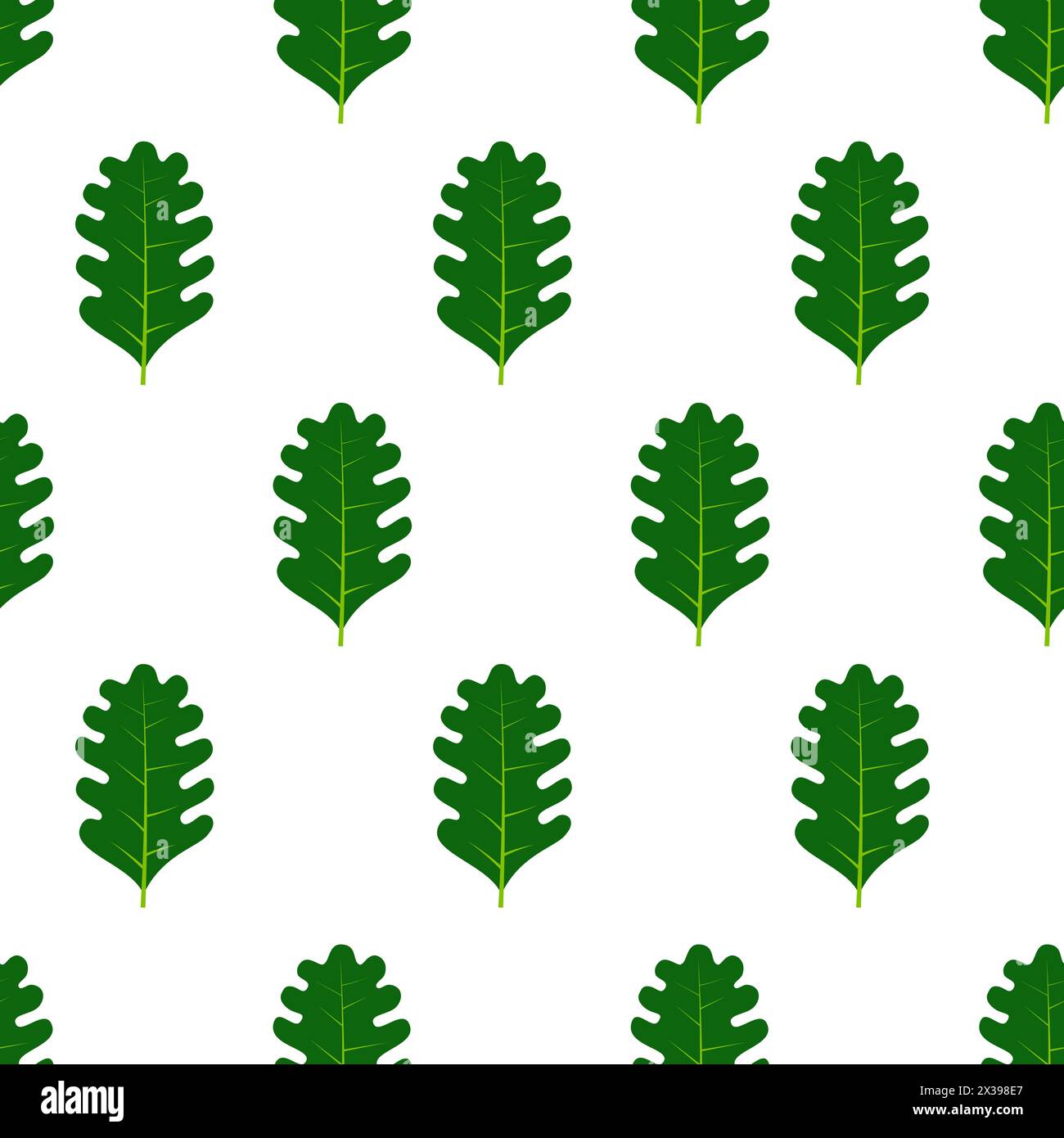 Seamless pattern with green summer leaves. Vector illustration Stock ...