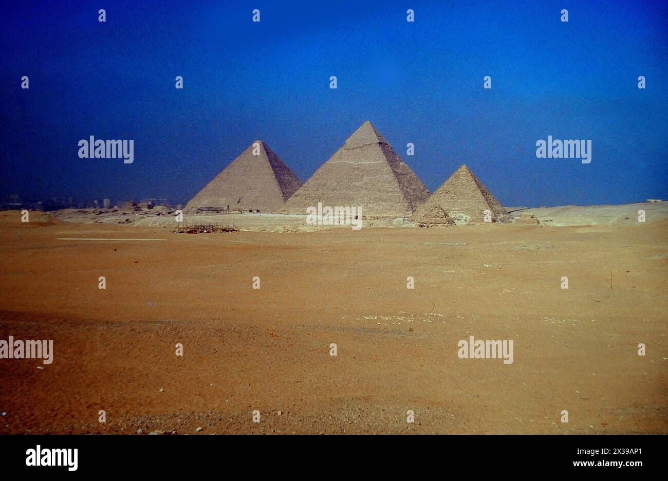 Die drei bedeutenden Pyramiden Aegyptens in einer Reihe Aegypten ...