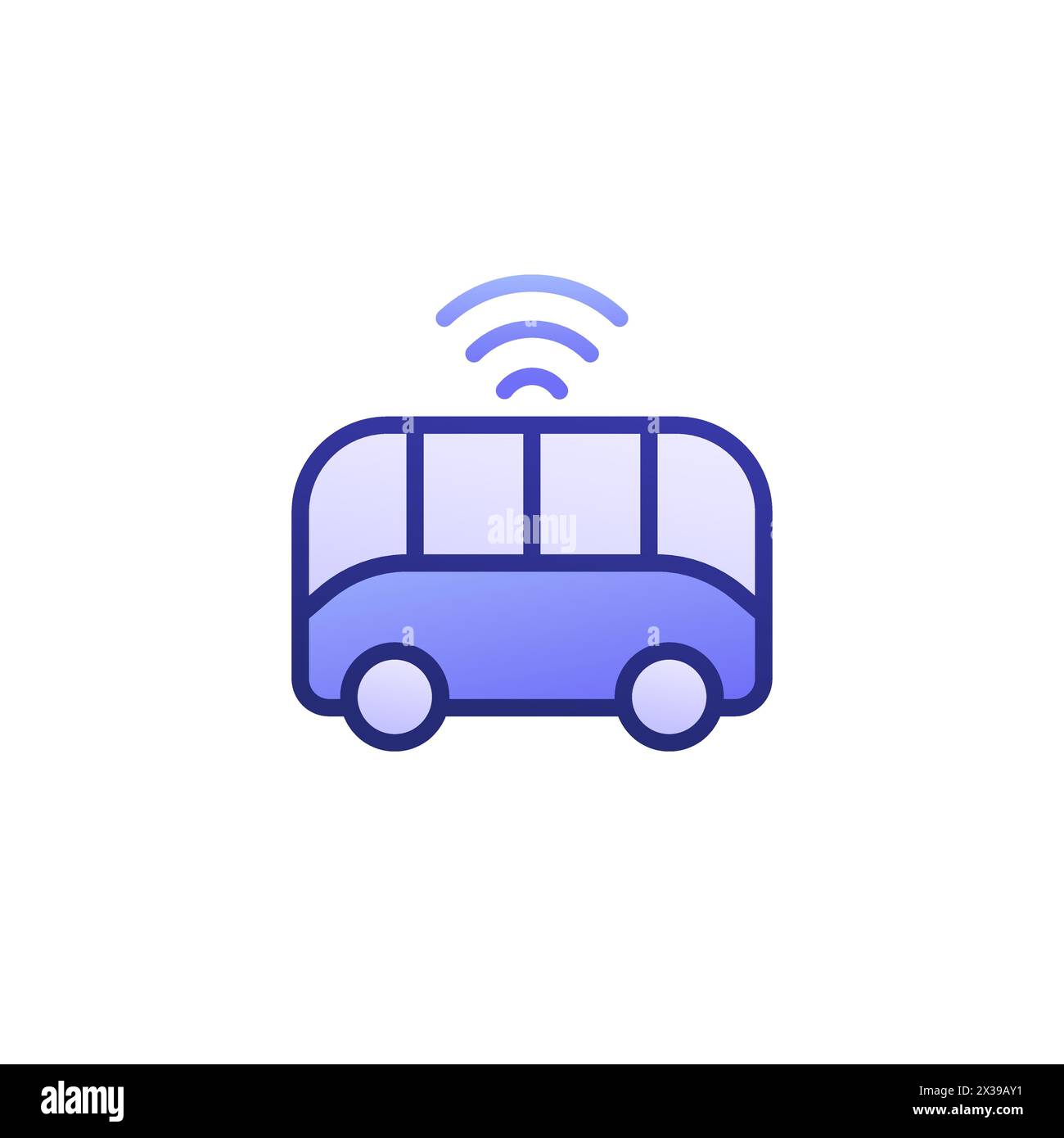 autonomous shuttle bus icon with outline Stock Vector Image & Art - Alamy