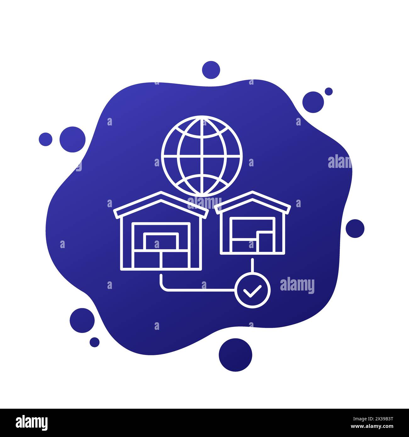 Global sourcing line vector icon Stock Vector Image & Art - Alamy