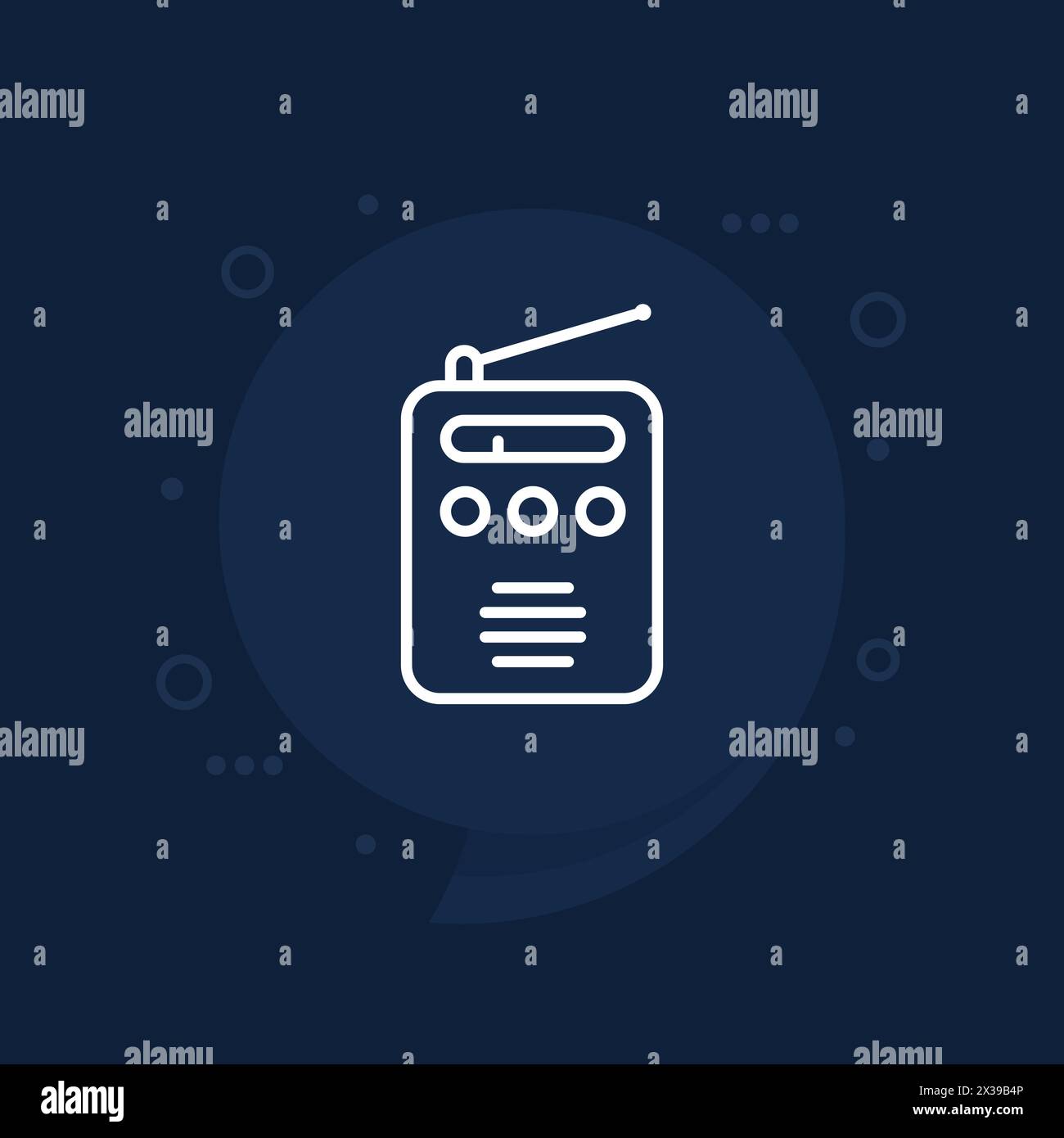 Radio line icon, portable FM tuner Stock Vector Image & Art - Alamy