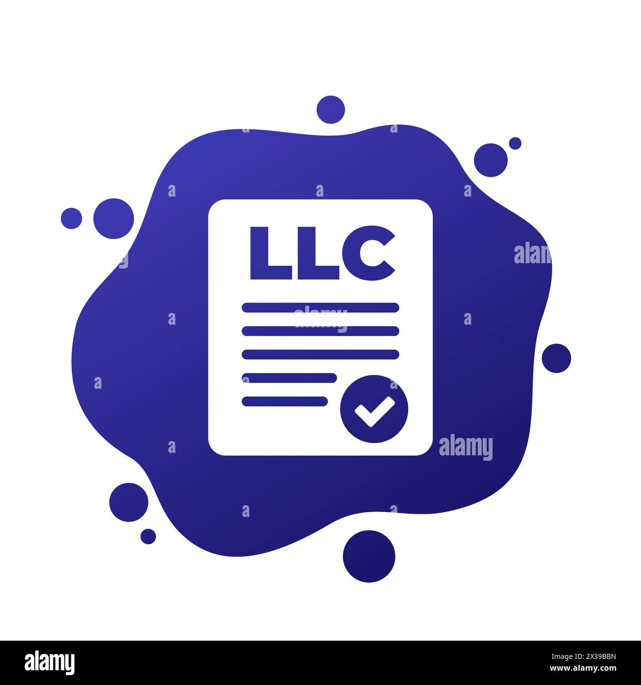 LLC vector icon, Limited Liability Company design Stock Vector Image ...