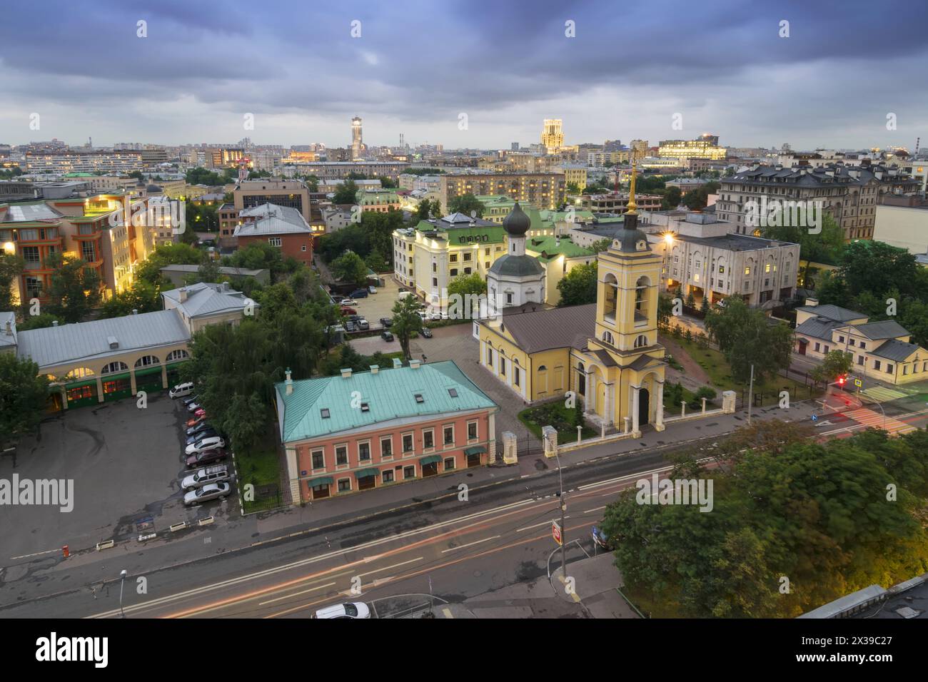 Black corner, fire brigade number 44, Church of Assumption of Virgin in ...