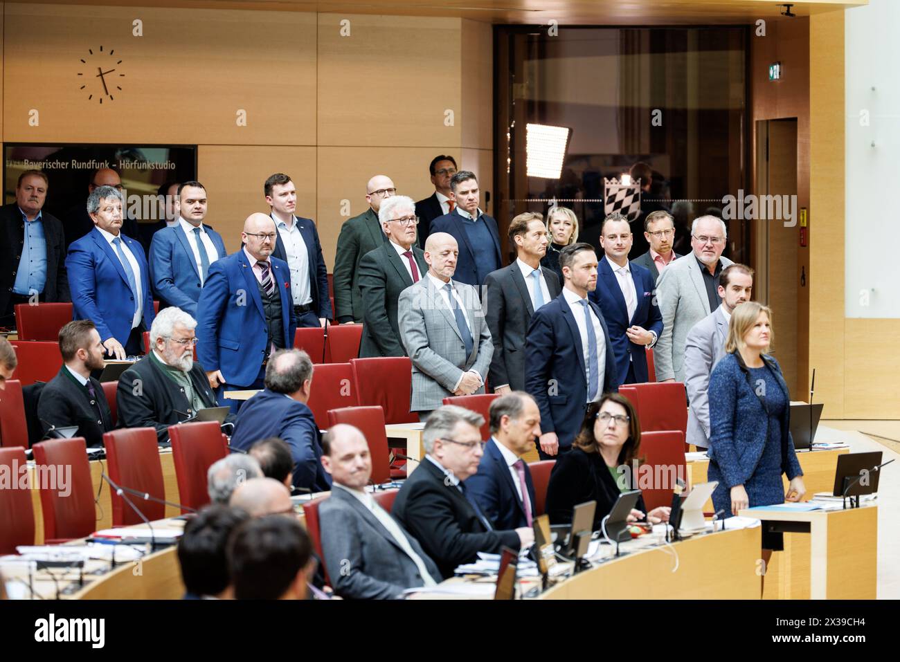 Munich, Germany. 25th Apr, 2024. Members of the AfD parliamentary group ...