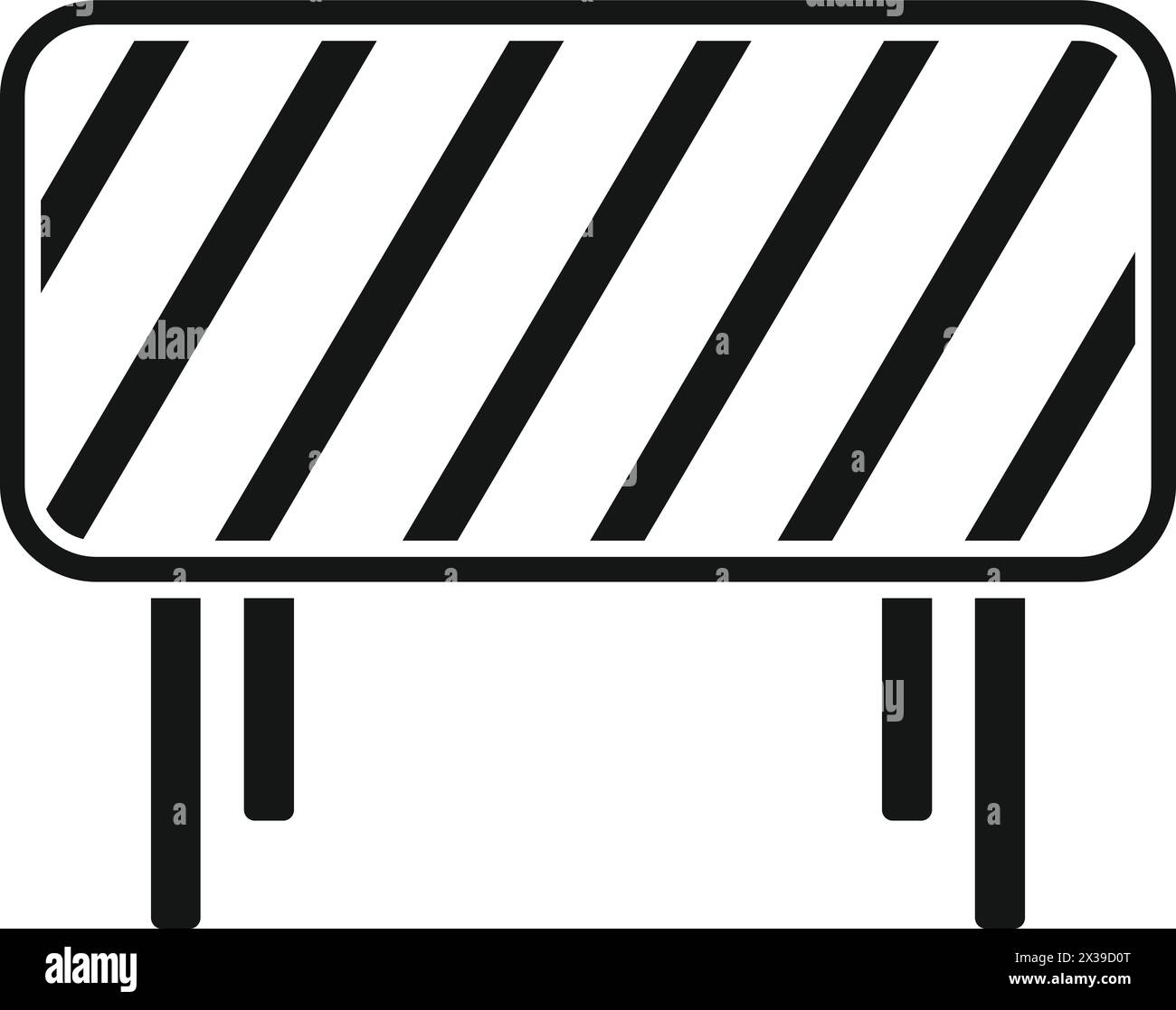 Railway crossing barrier board icon simple vector. Closed pass. Object ... Railway crossing barrier board icon simple vector. Closed pass. Object ...