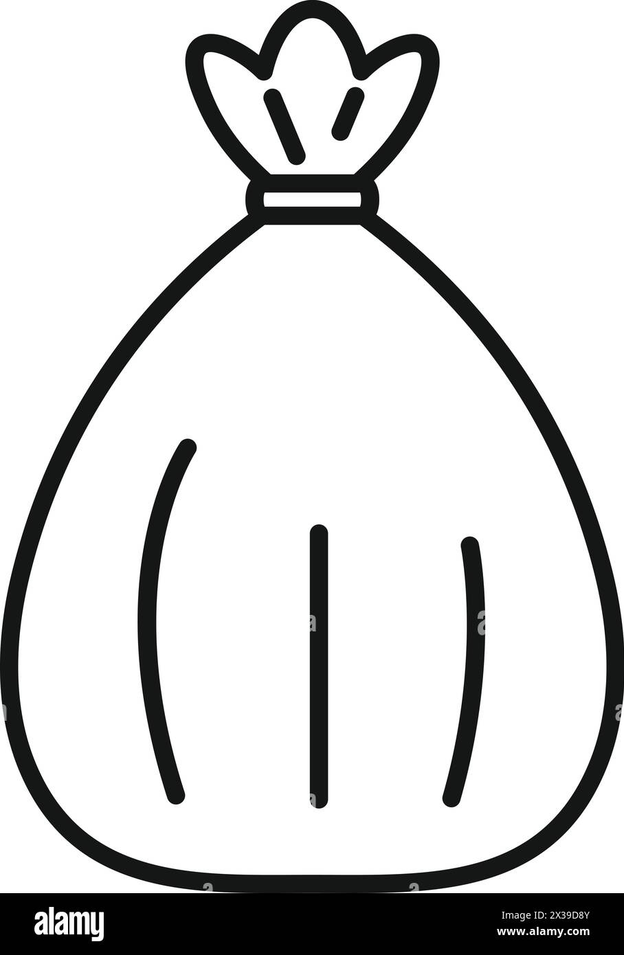 Ecological bag trash icon outline vector. Clean waste. Bin pollution ...