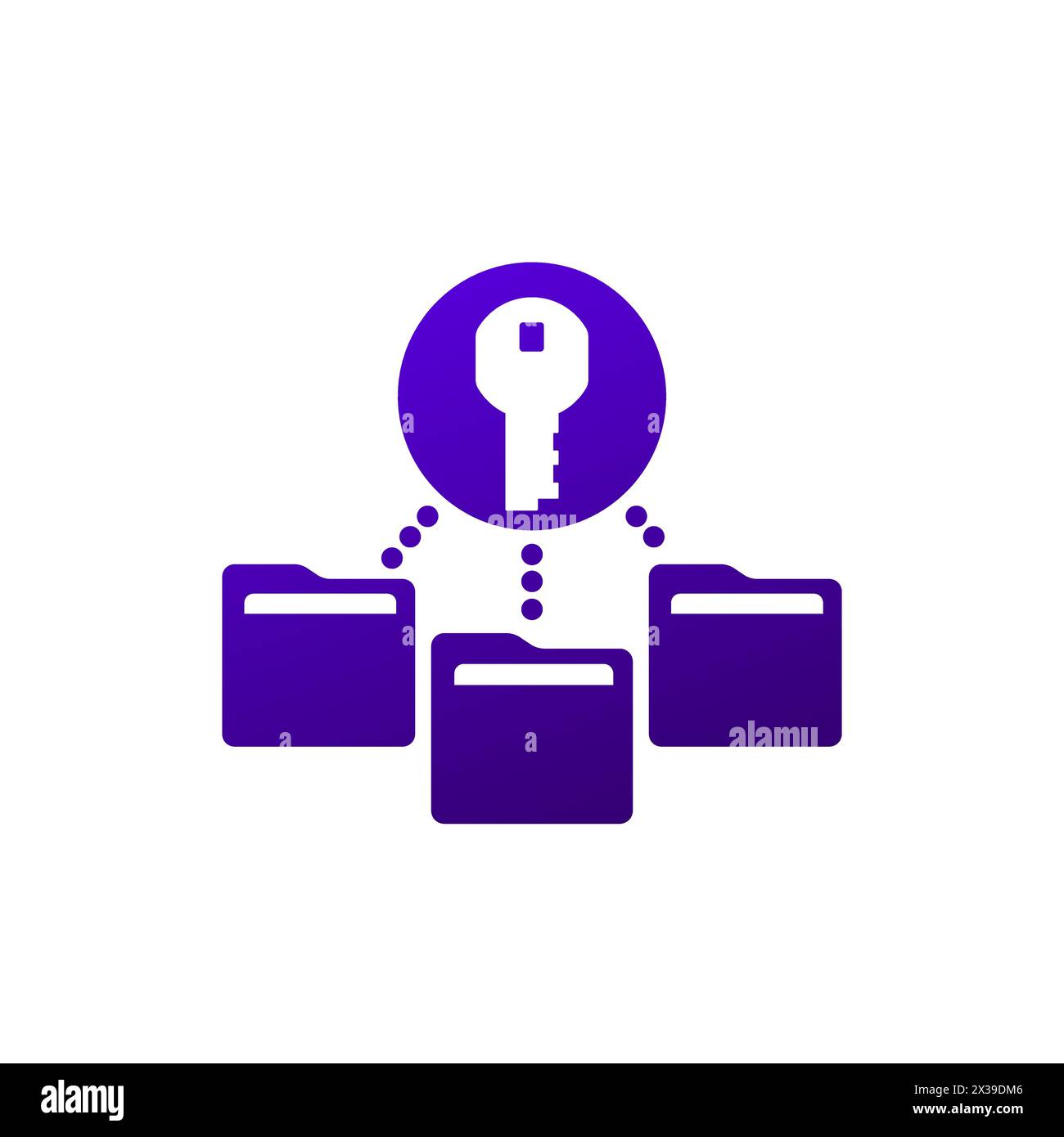 folders and a key icon, vector Stock Vector Image & Art - Alamy