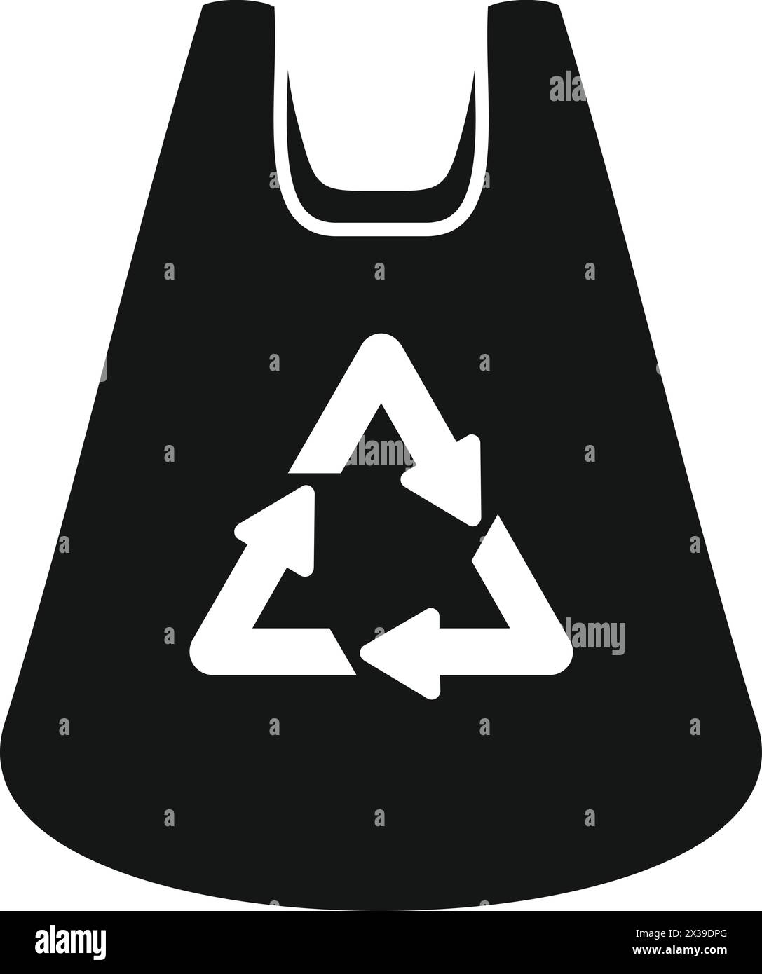 Eco recycle bag icon simple vector. Eco empty sack. Ecological element ...