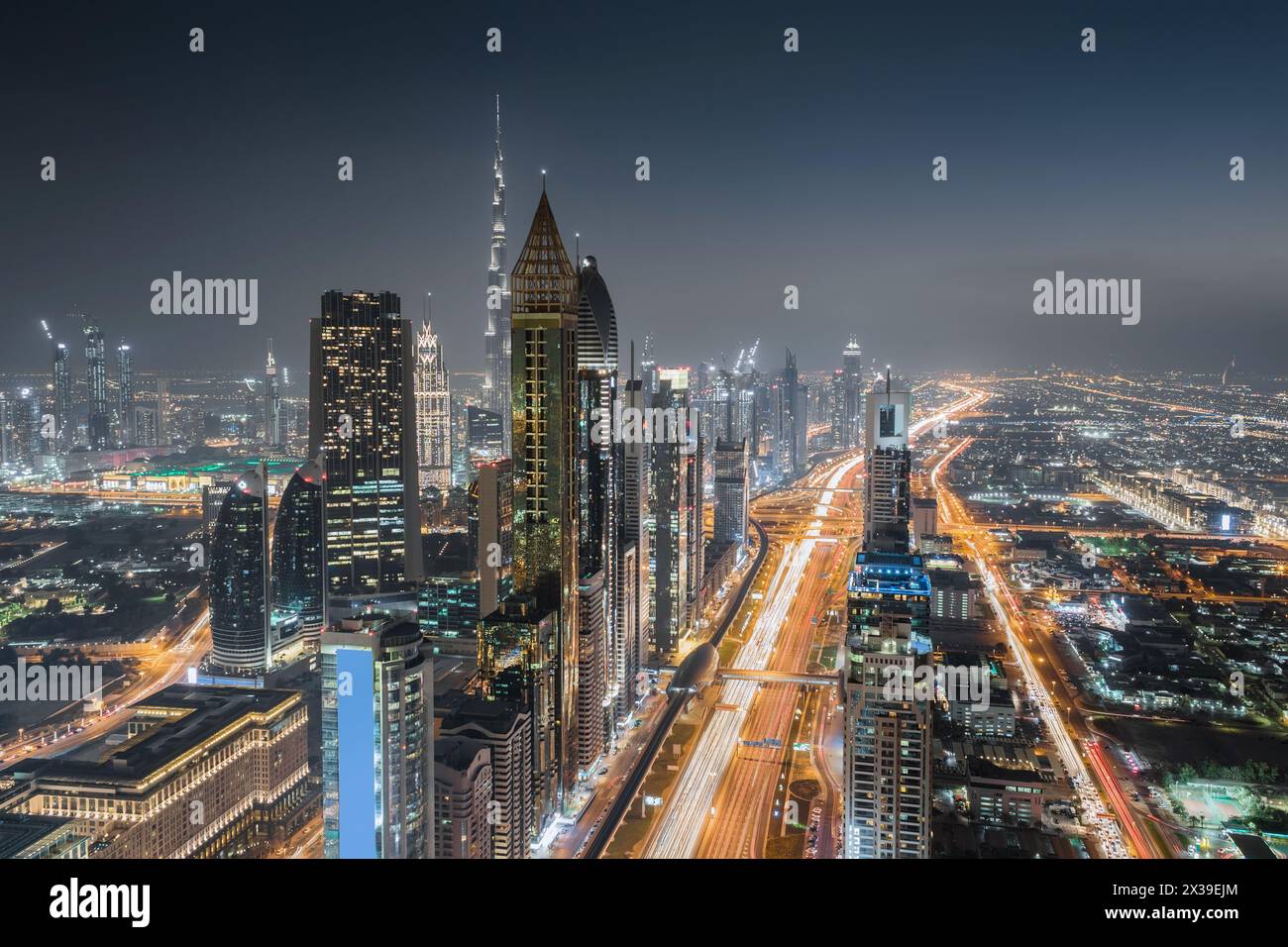 DUBAI, UAE - JAN 8, 2017: Burj Khalifa, Rose Rayhaan by Rotana, Ahmed ...