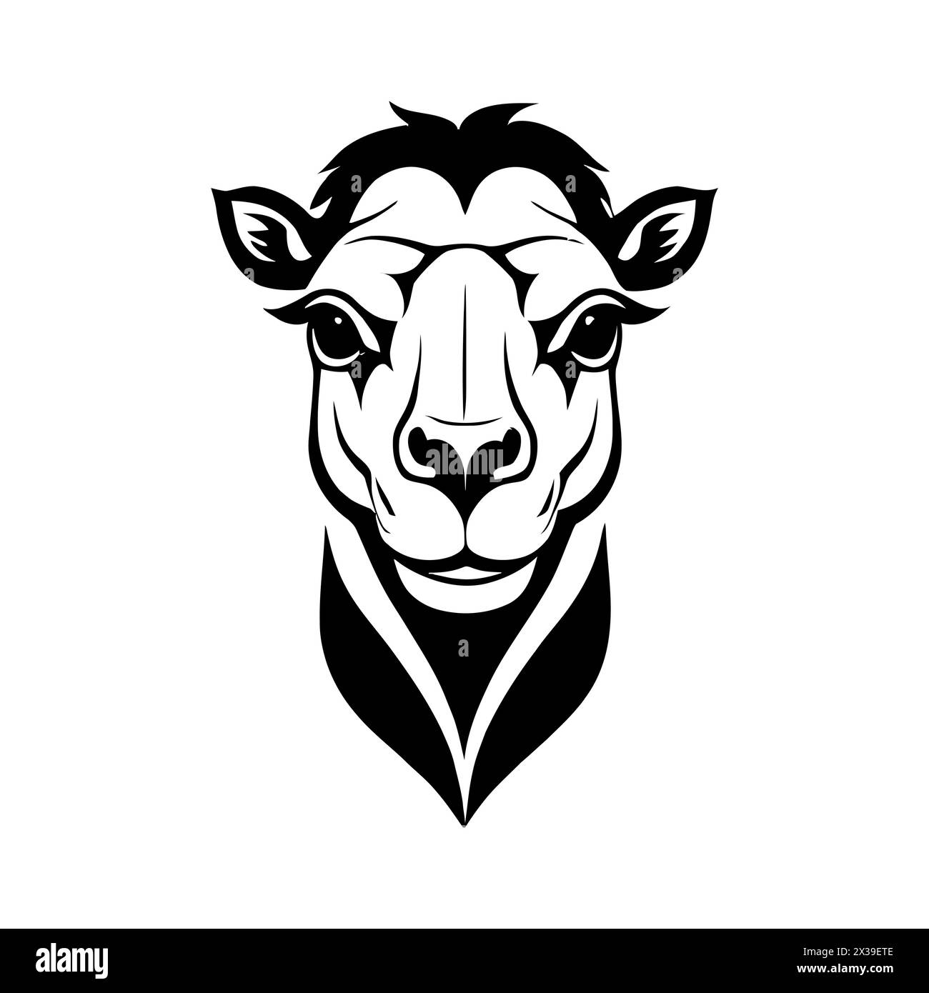 Camel head vector logo template on white background. Camels head vector ...