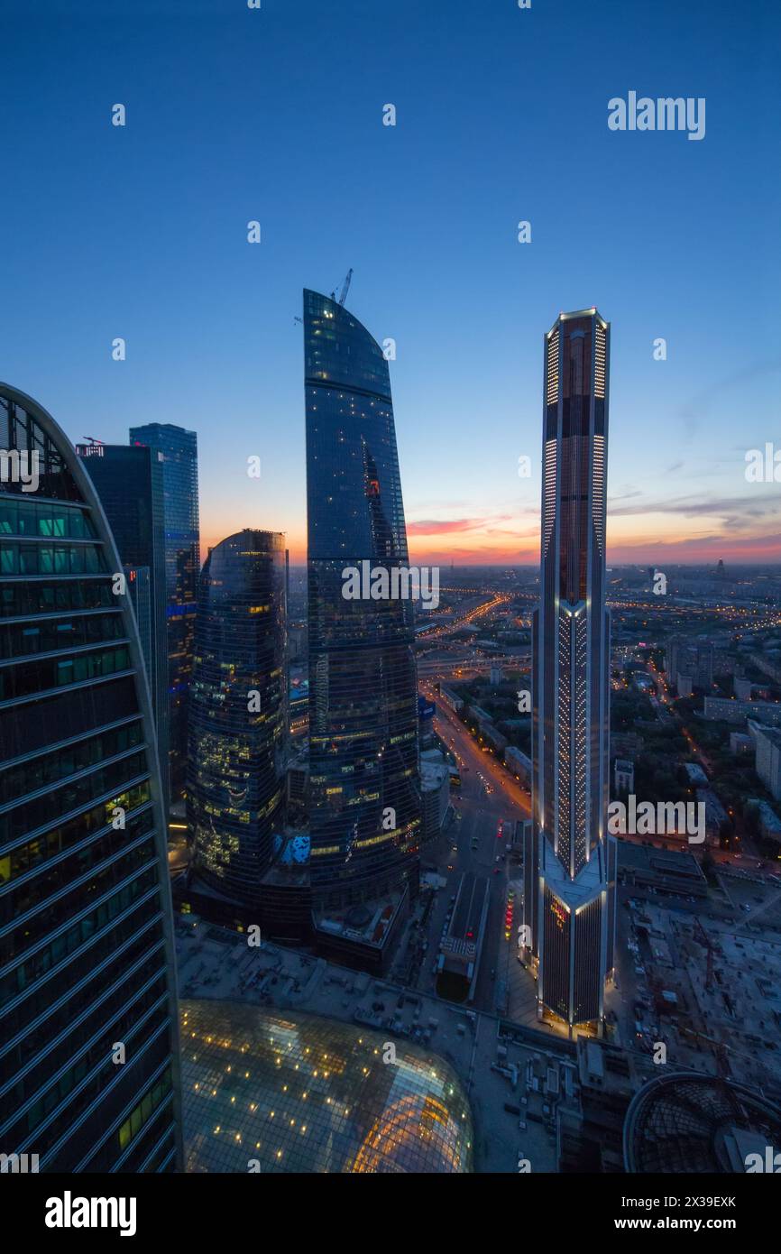 MOSCOW - JUN 1, 2015: Mercury Tower, Federation Tower in International ...