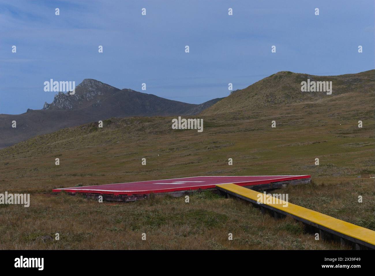 A Helecopter landing pad on Cape Horn to supply naval officer stationed ...