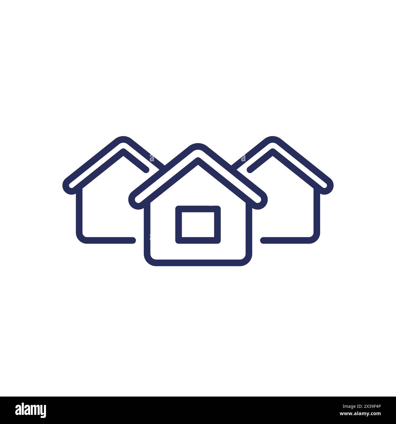 Suburban neighbourhood houses Cut Out Stock Images & Pictures - Alamy