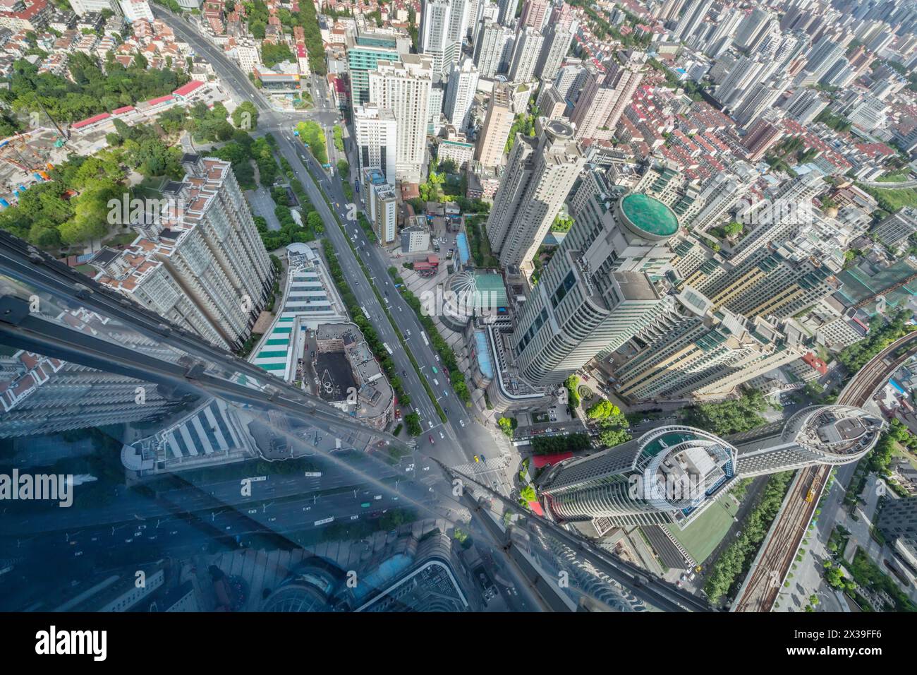 Shanghai day downtown roof top hi-res stock photography and images - Alamy