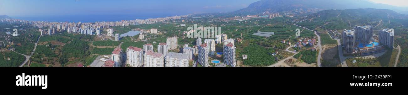 ALANIA - AUG 15, 2015: Cityscape panorama of Alania resort city with ...