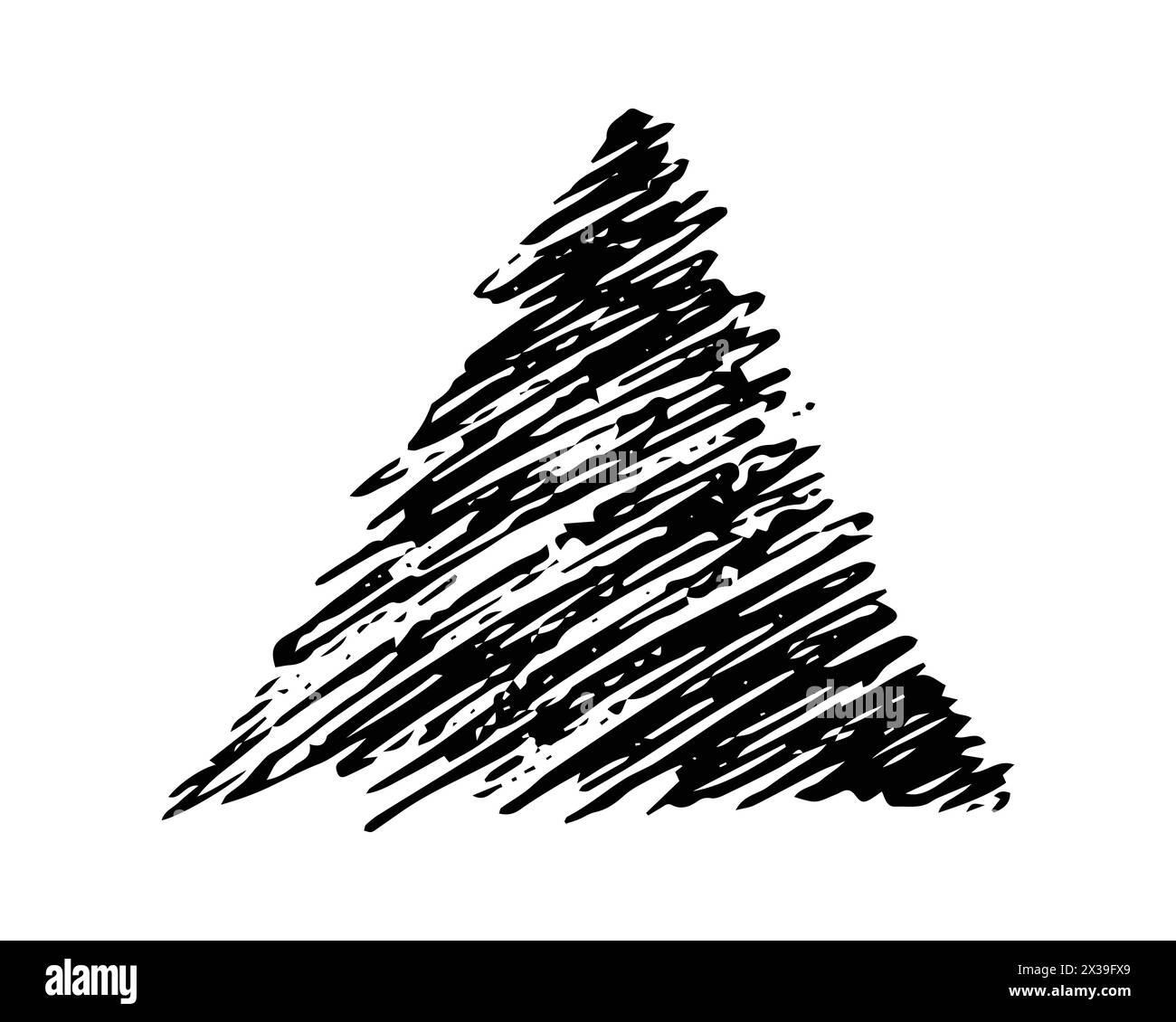 Sketch Scribble Smear Triangle. Hand drawn Pencil Scribble. Vector ...