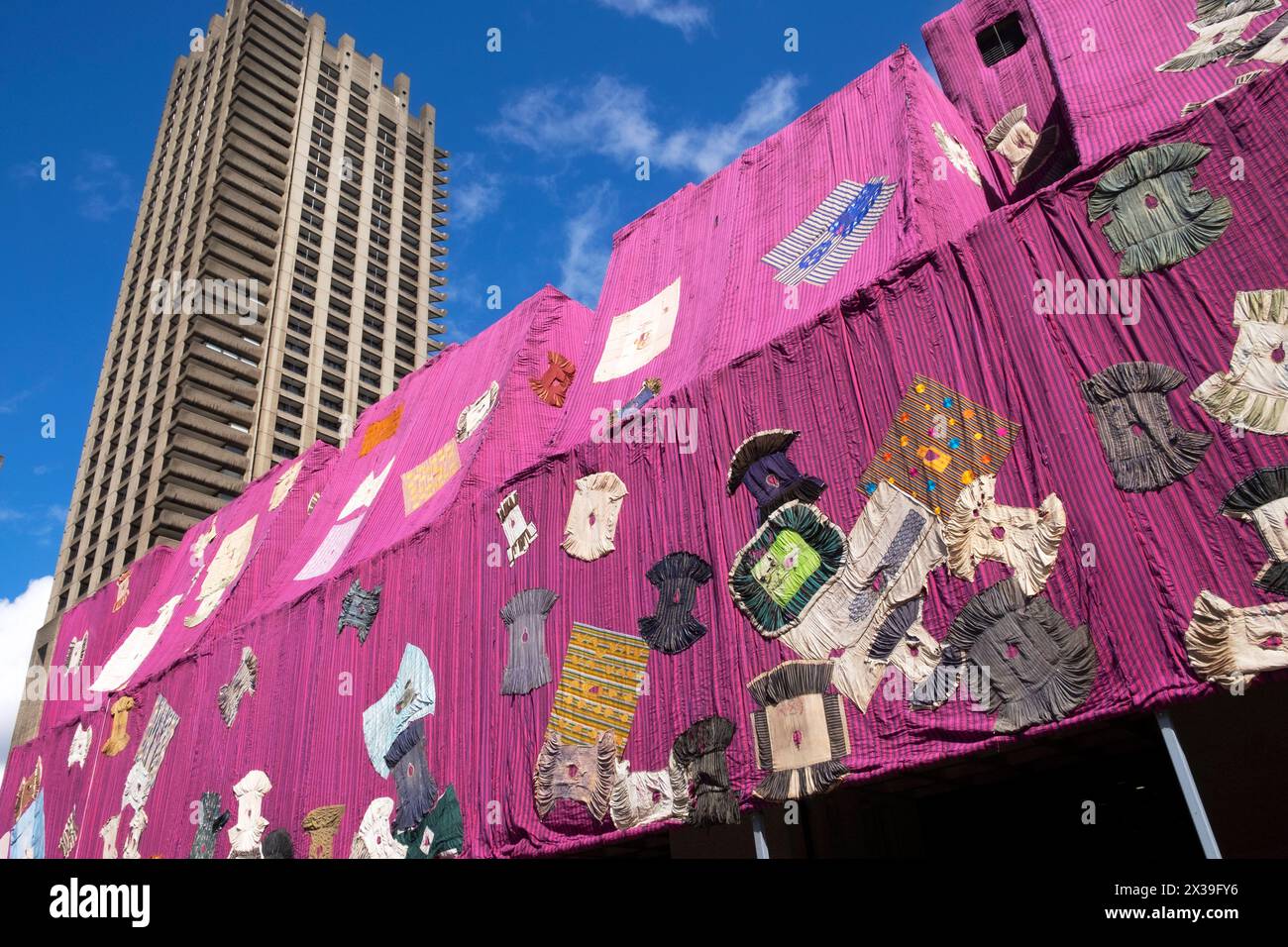 Ibrahim Mahama textile fabric art exhibition installation 'Purple ...