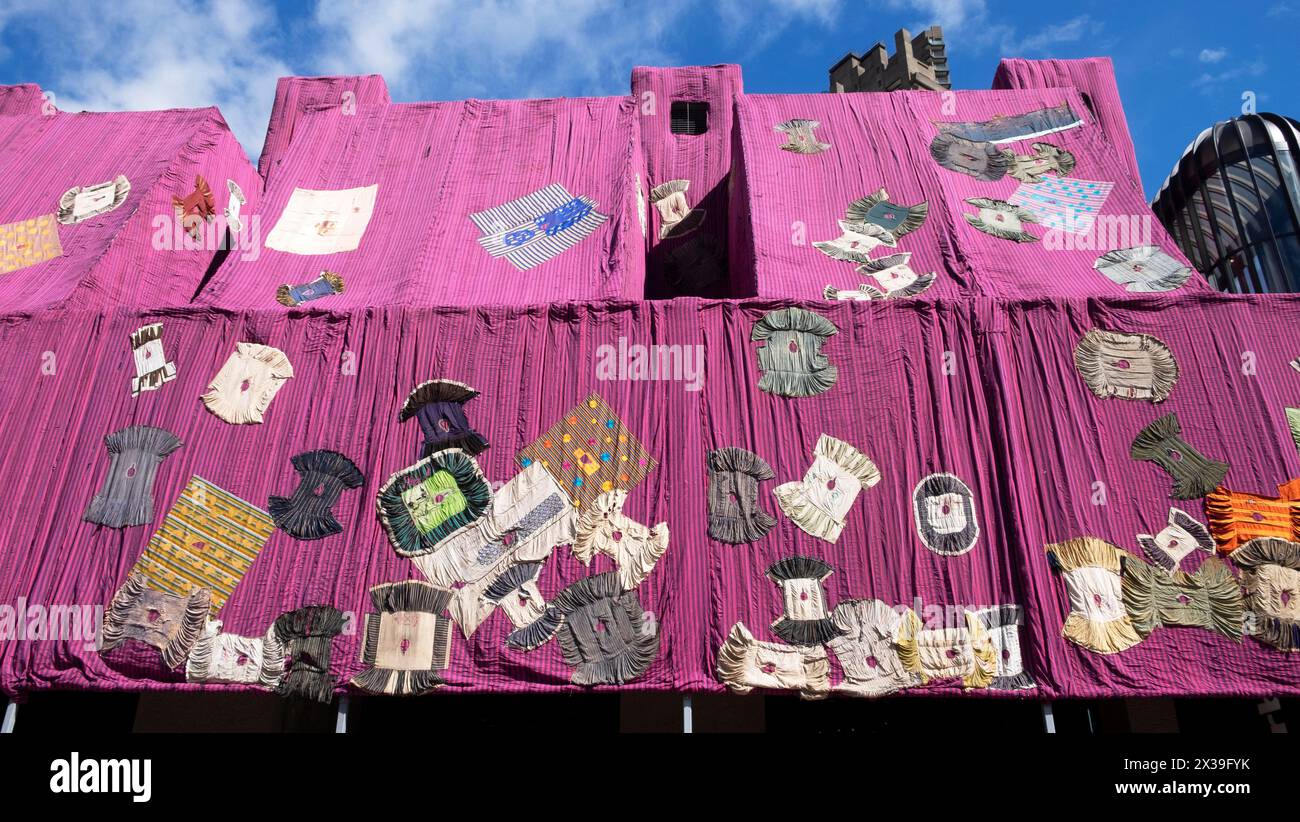 Ibrahim Mahama textile fabric art exhibition installation 'Purple ...