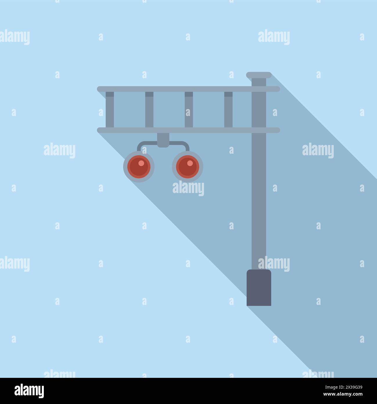 Traffic lights level crossing Stock Vector Images - Alamy