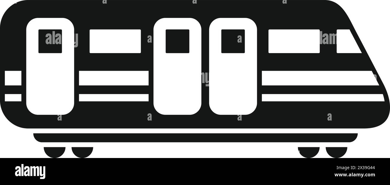 Modern train pass icon simple vector. Crossing railroad. Object control ...