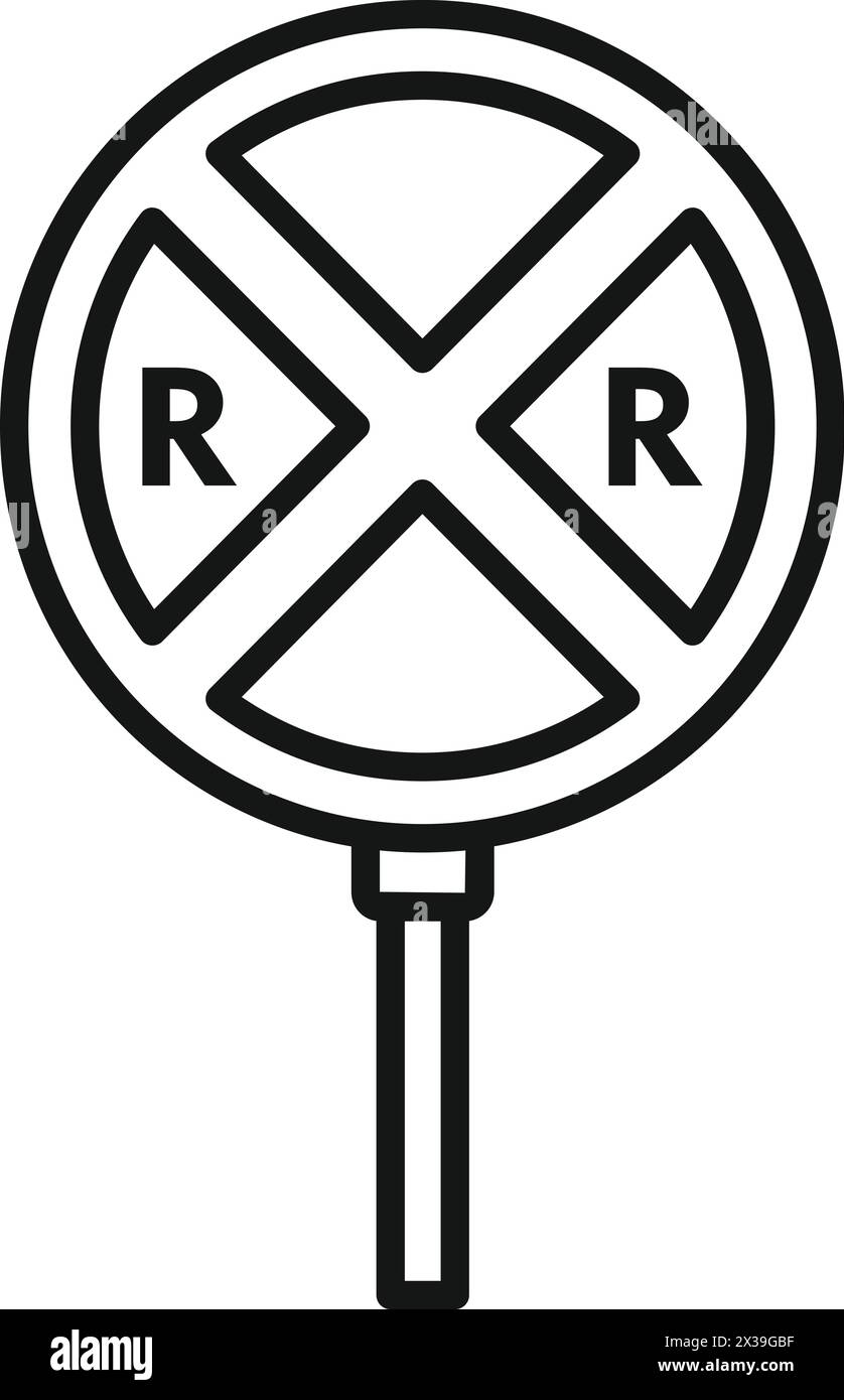 Level crossing road sign Cut Out Stock Images & Pictures - Alamy