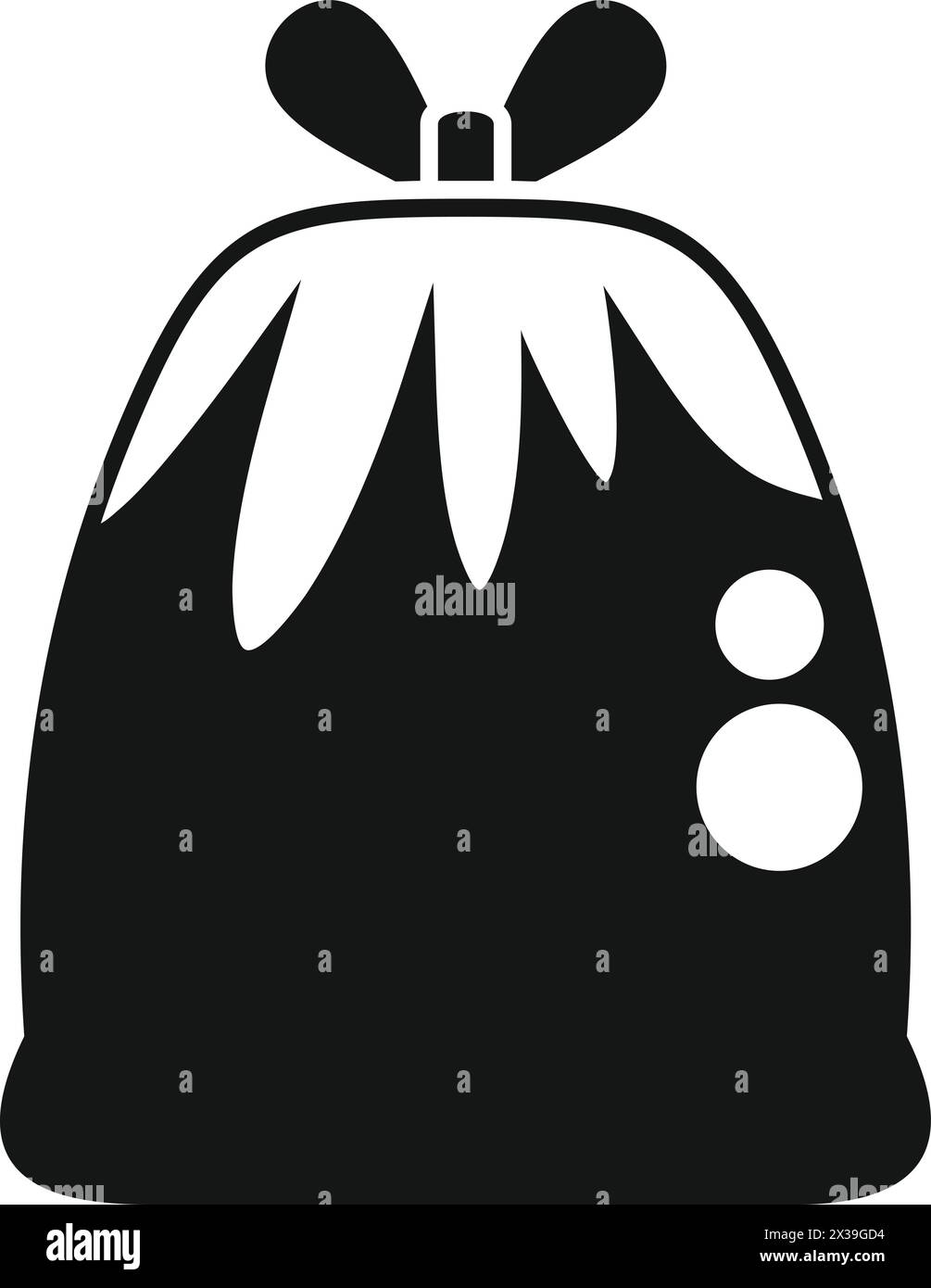 Plastic trash bag icon simple vector. Clean urban general. Pollution ...