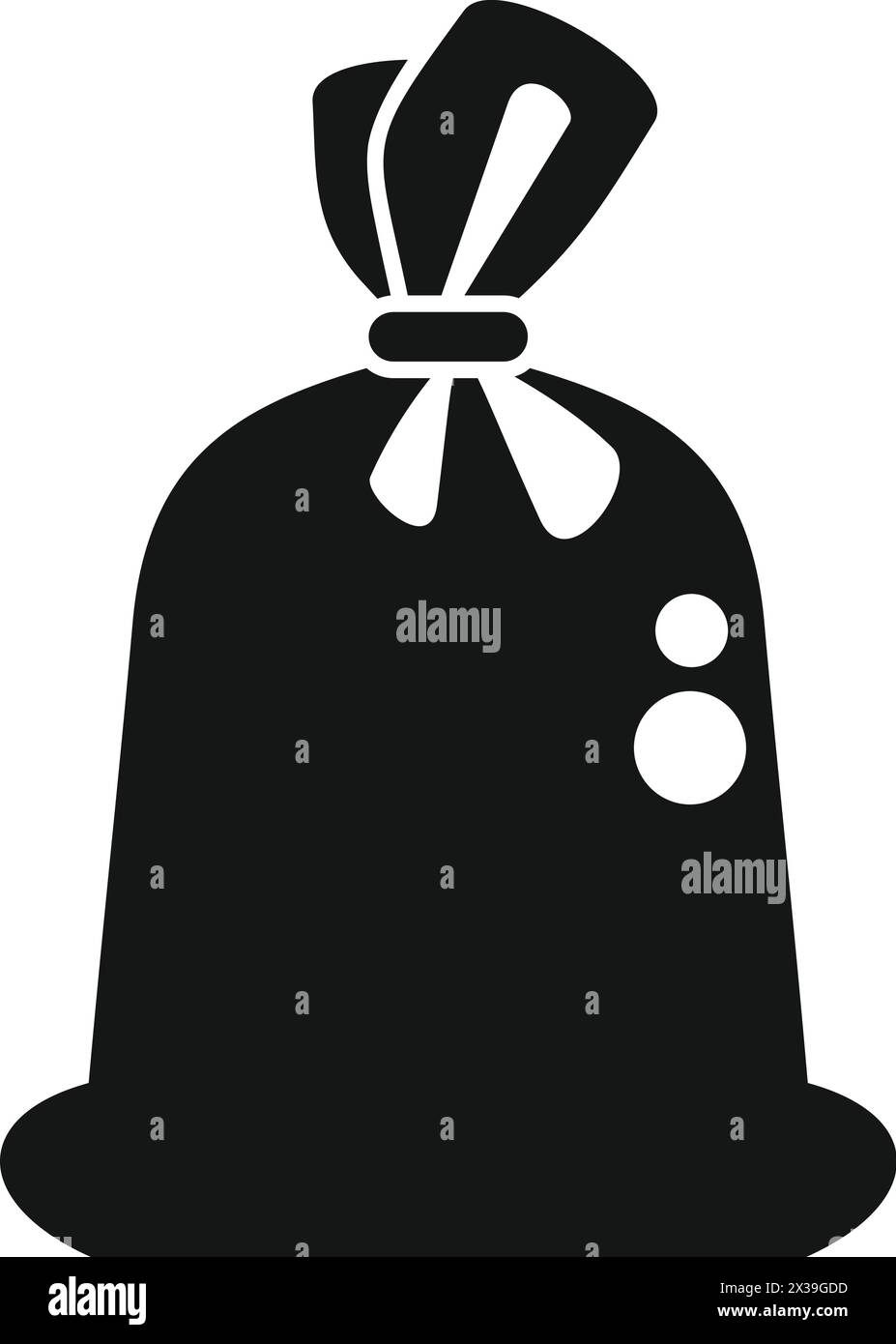 Waste litter bag icon simple vector. Organic carry. Full element sack ...