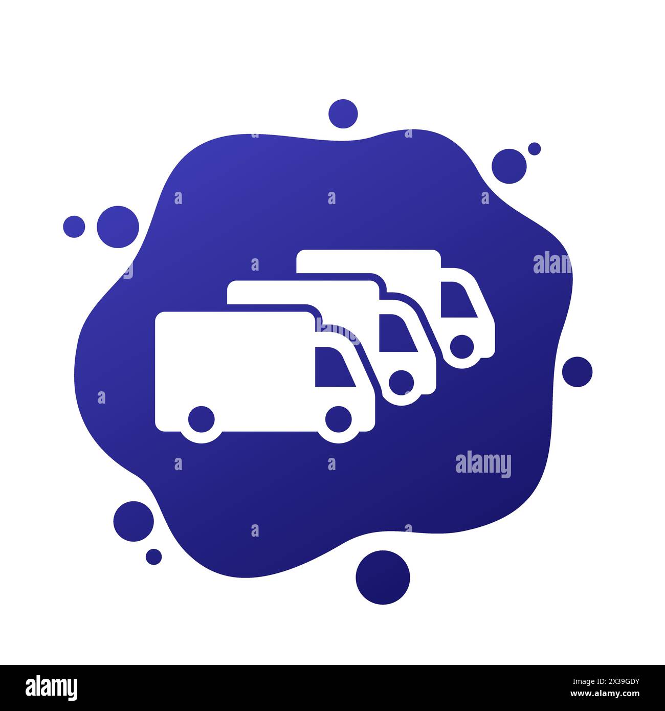 car fleet icon with vans, vector Stock Vector Image & Art - Alamy