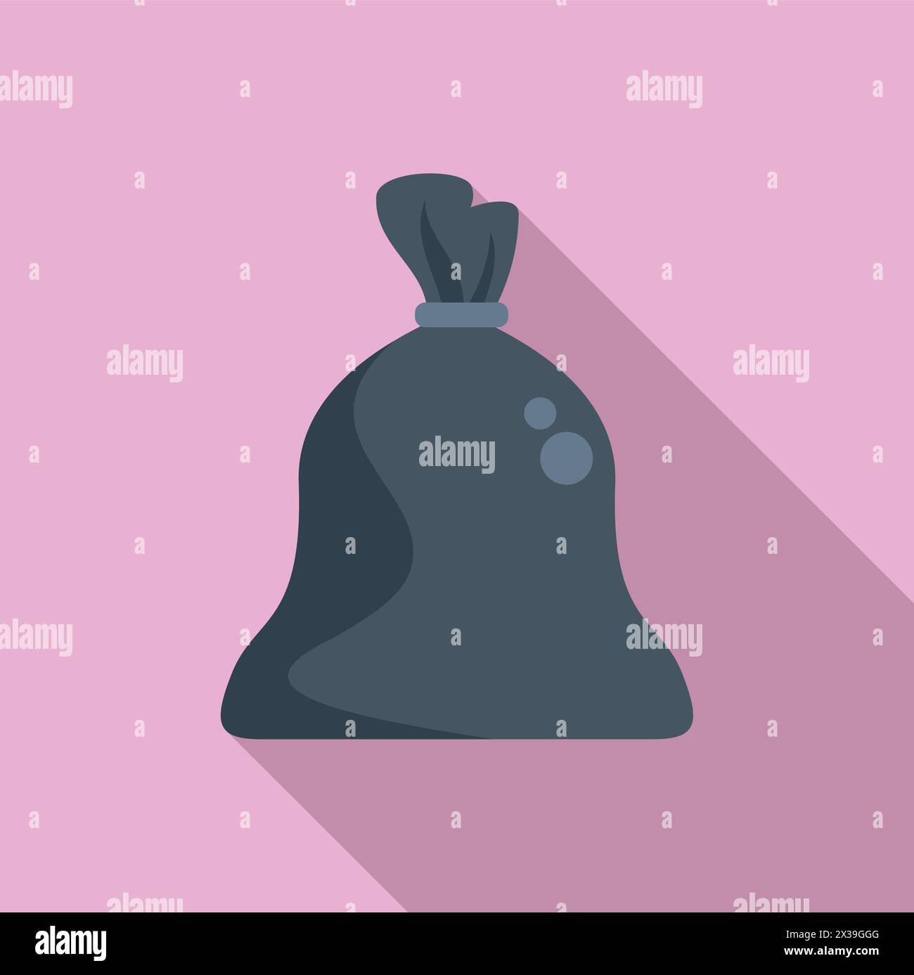 Big sack of garbage icon flat vector. Carry ecology. Recycled object ...