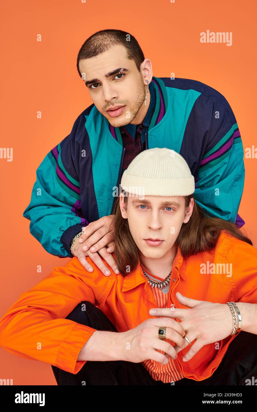 Two men pose hi-res stock photography and images - Alamy