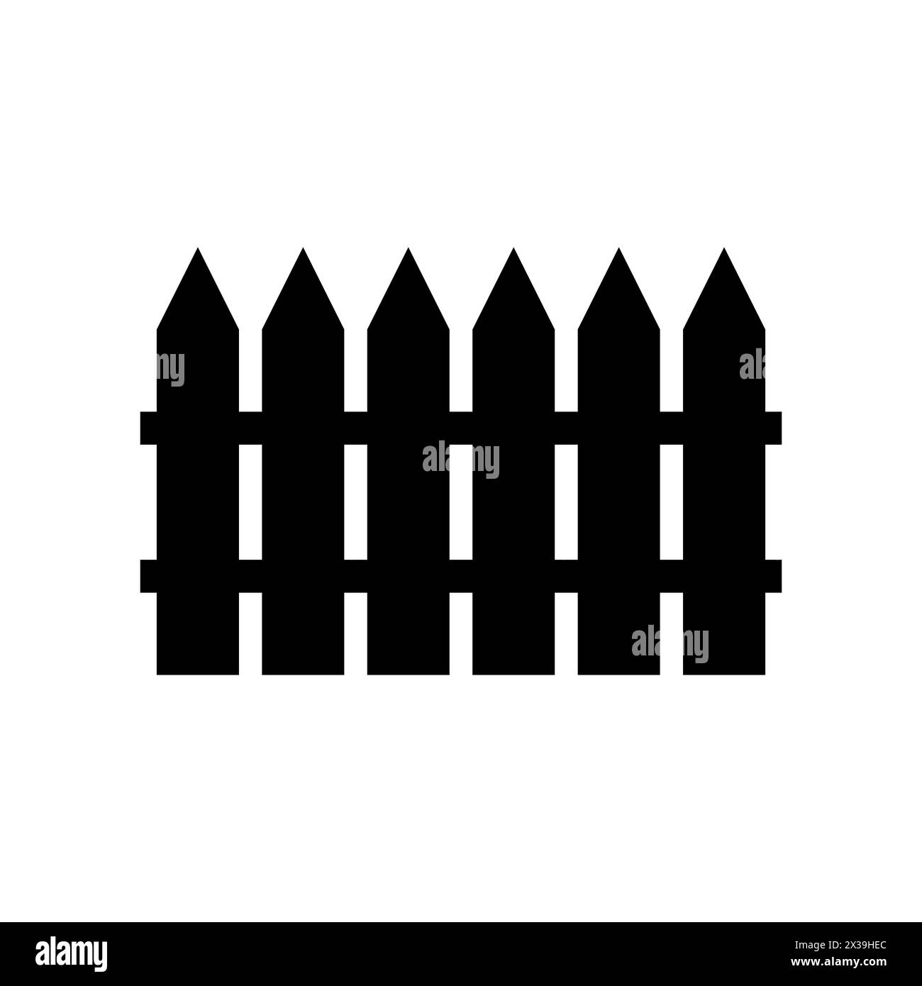 Picket fence isolated vector. Simple wooden fence vector icon Stock ...