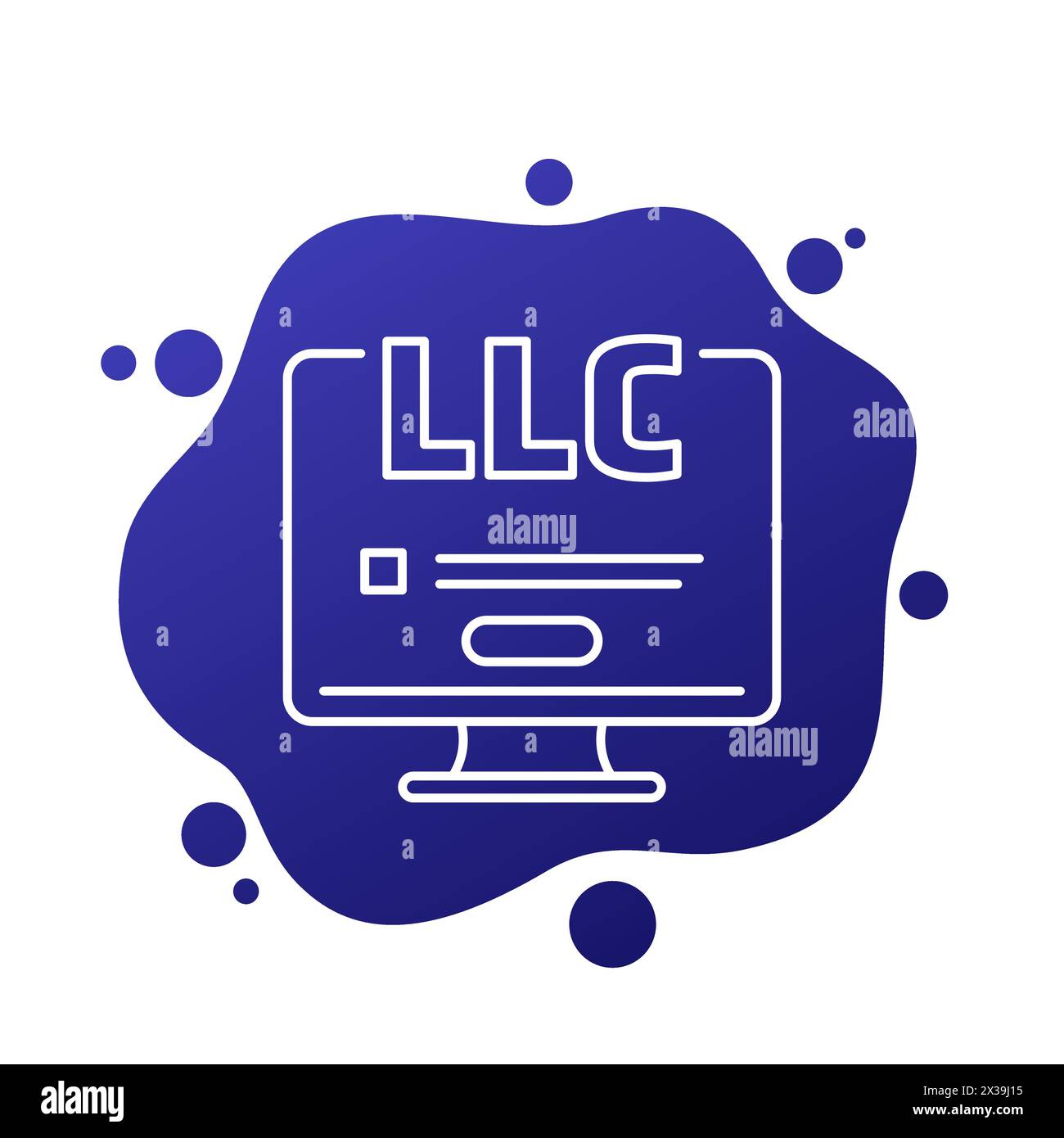 LLC online registration line icon Stock Vector Image & Art - Alamy