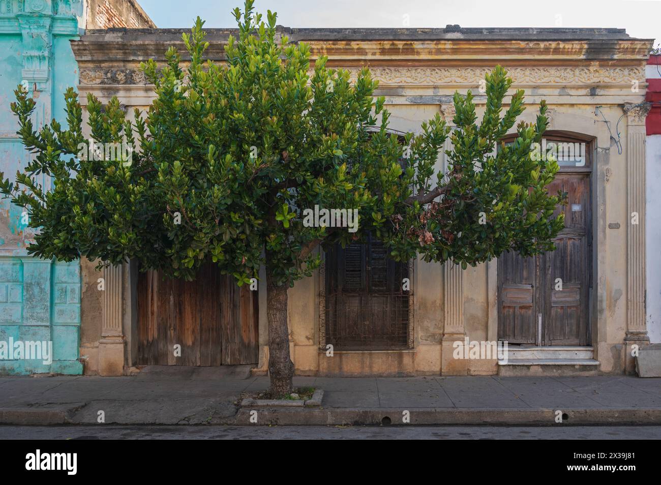 A typical old rundown property, which are often still lived in, that ...