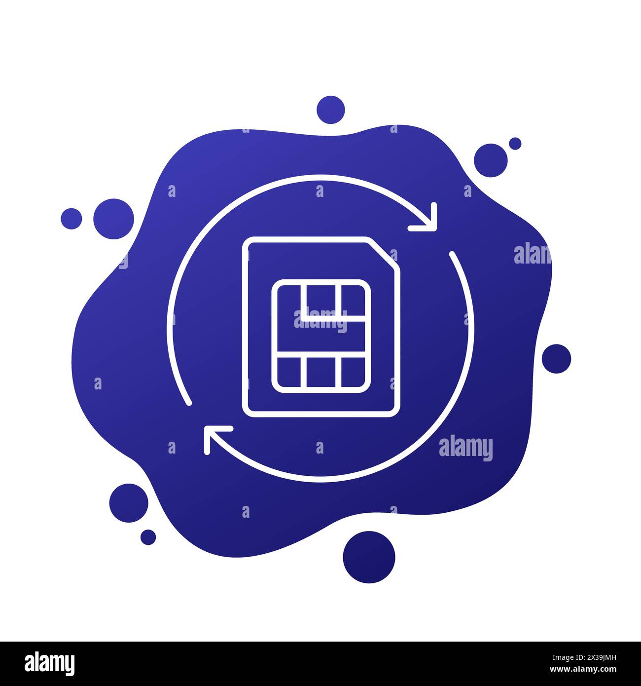 SIM card replacement icon, line vector Stock Vector Image & Art - Alamy