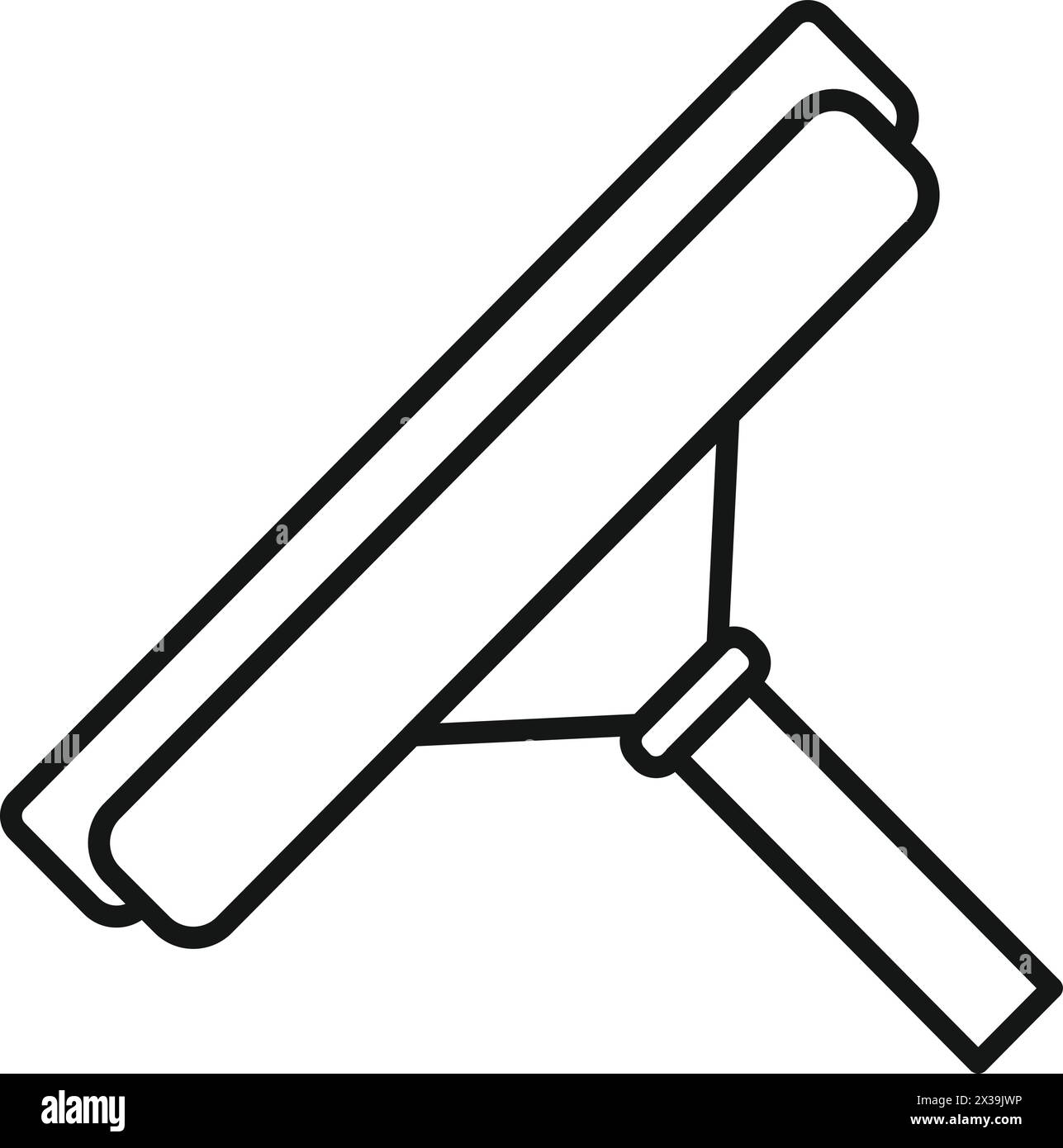 Handle mop for cleaning windows icon outline vector. Rubber material ...