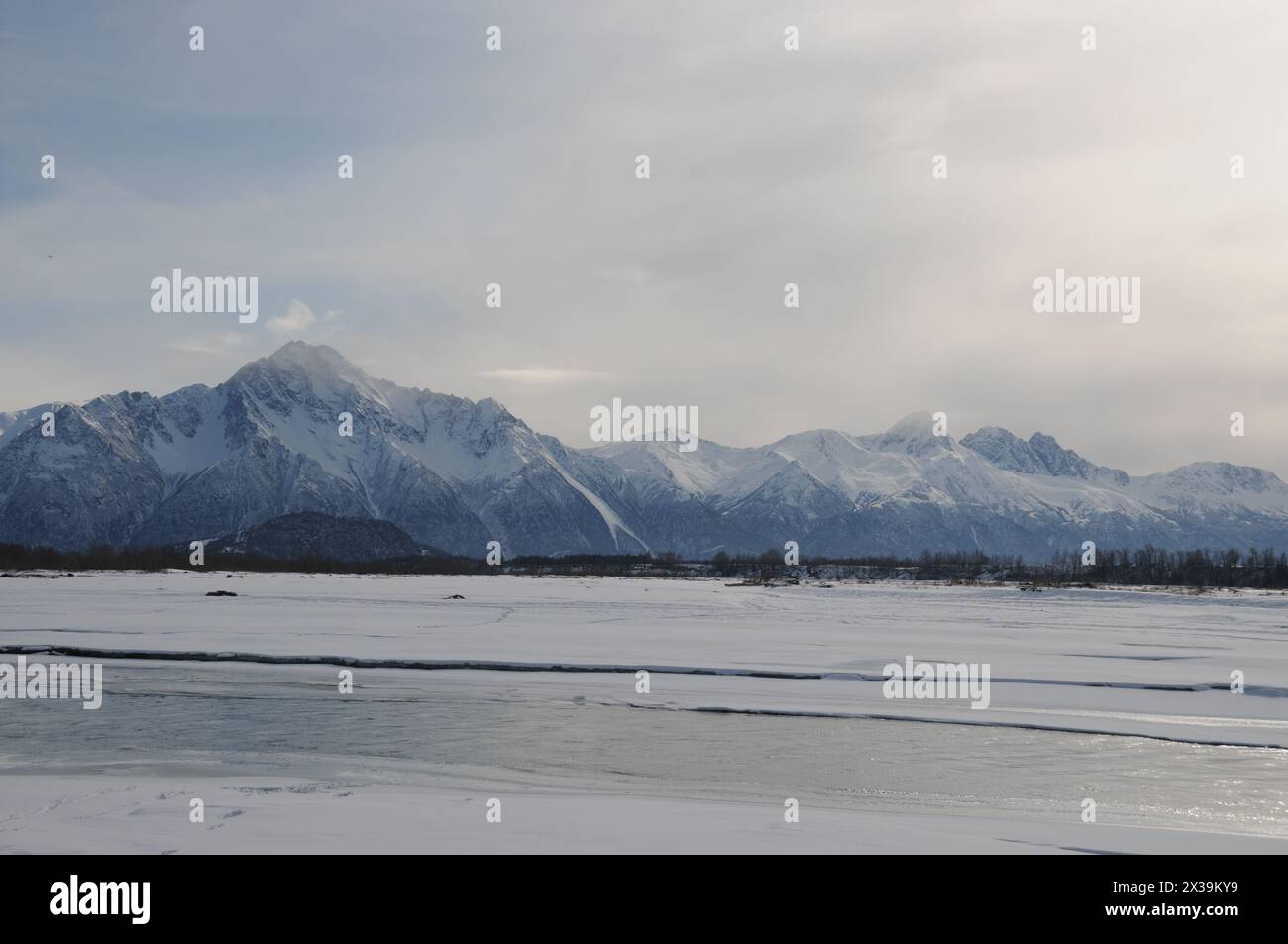Frozen Alaskan Landscape Stock Photo - Alamy